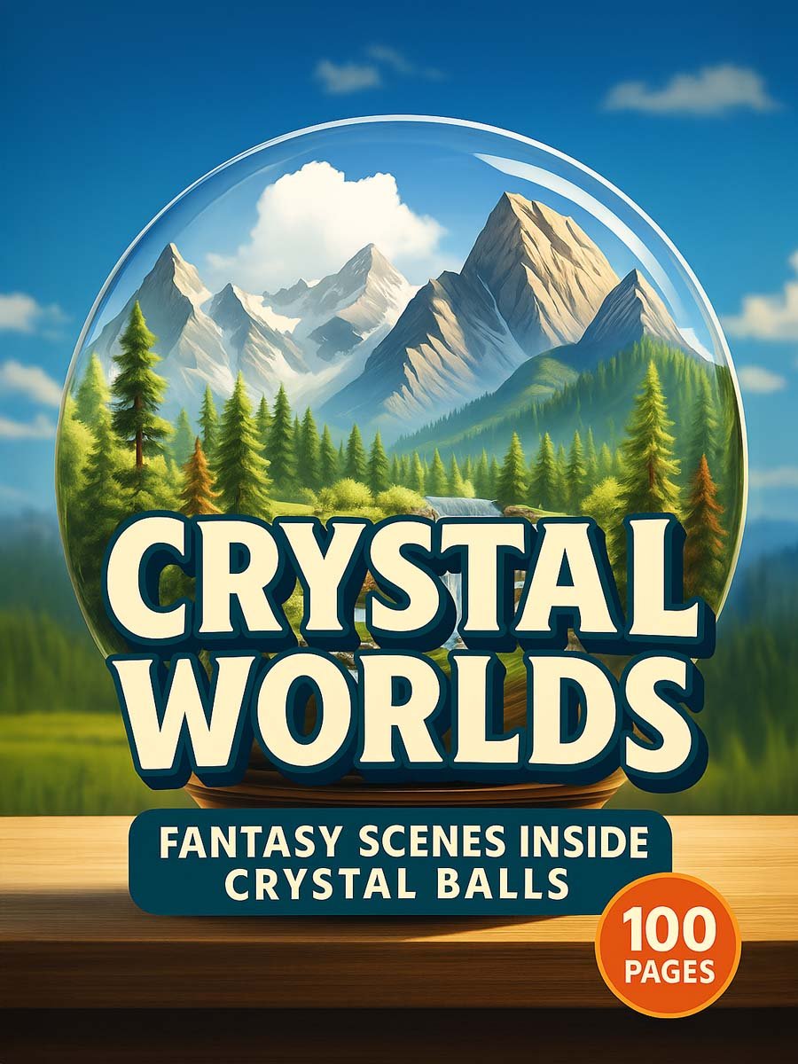 Crystal Worlds – 100 Fantasy Scenes Inside Crystal Balls - Instant Kids ...