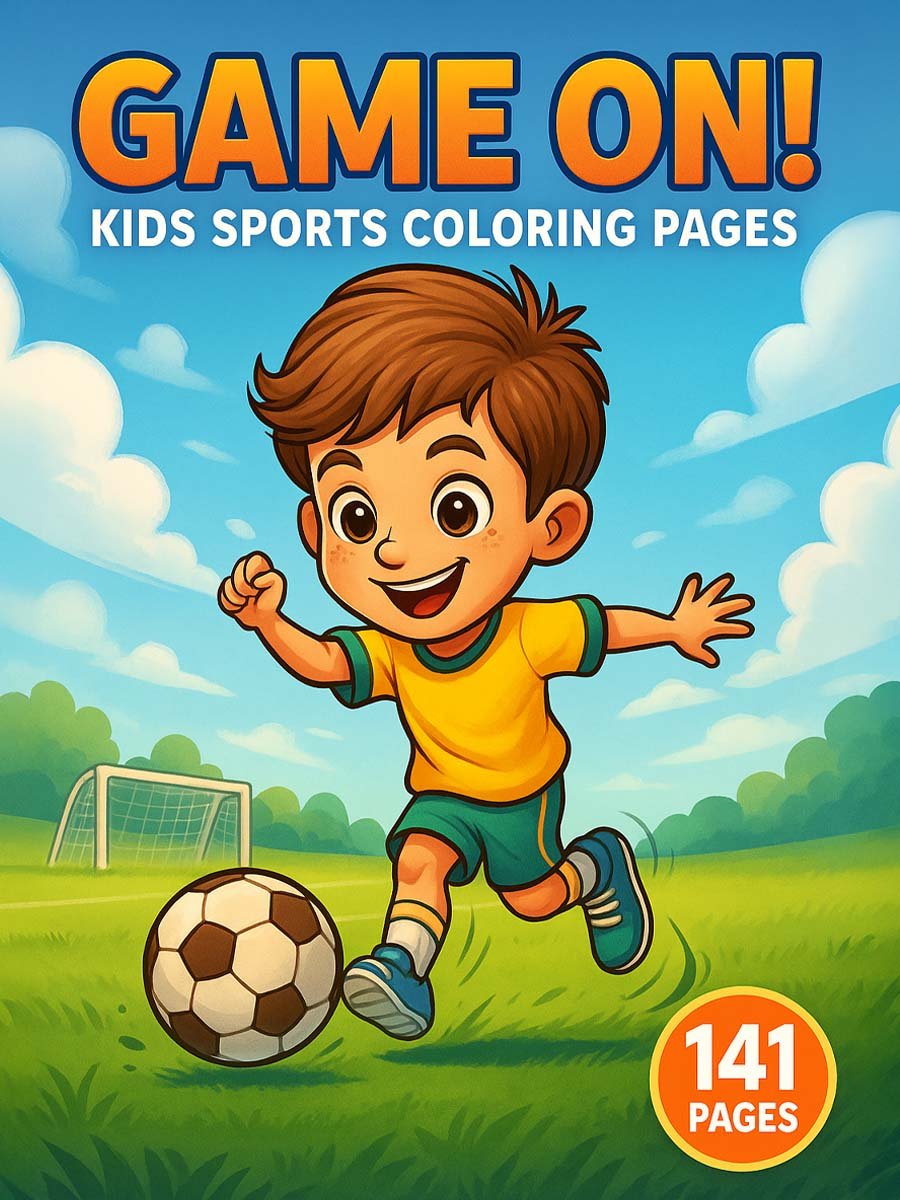 Game On! – 141 Sports & Activities Coloring Pages for Kids - Instant ...