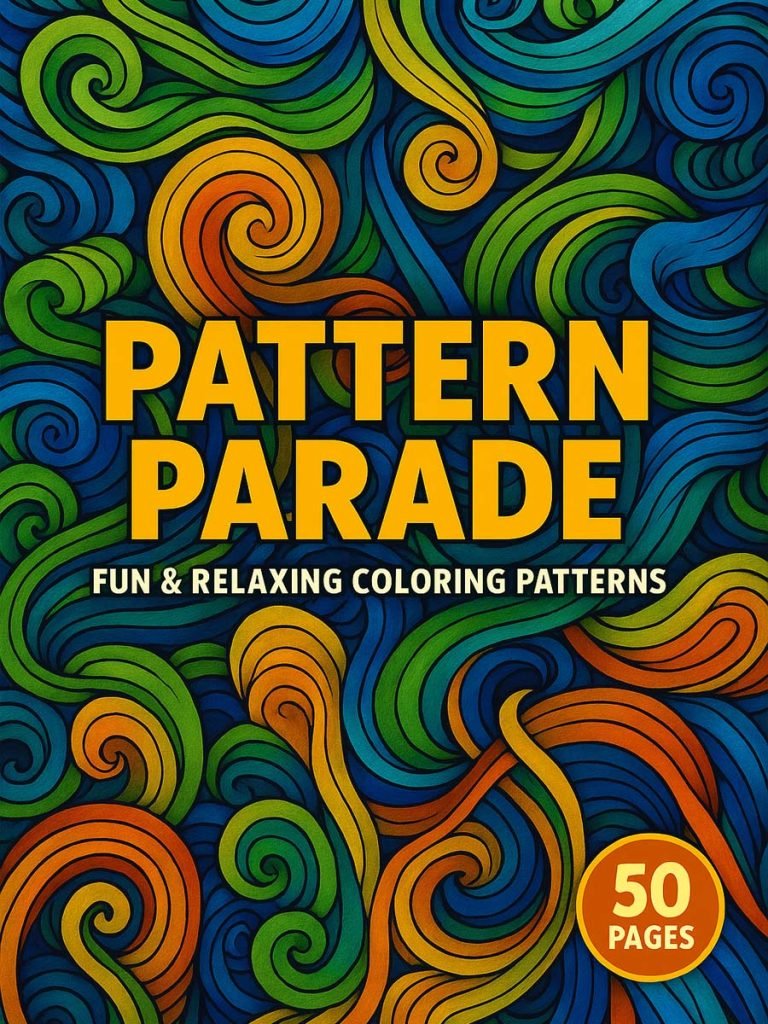 Pattern Parade – 50 Fun & Relaxing Coloring Patterns - Instant Kids ...
