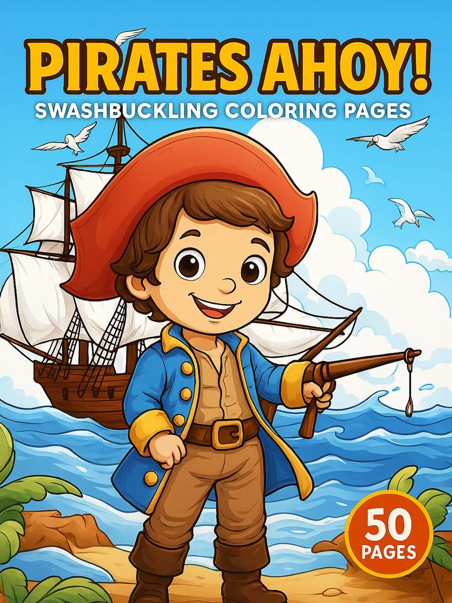 Pirates Ahoy! – 50 Swashbuckling Coloring Pages - Instant Kids Printables