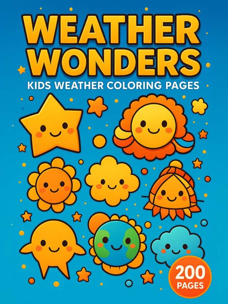 Weather Wonders – 200 Weather & Season-Themed Coloring Pages - Instant ...